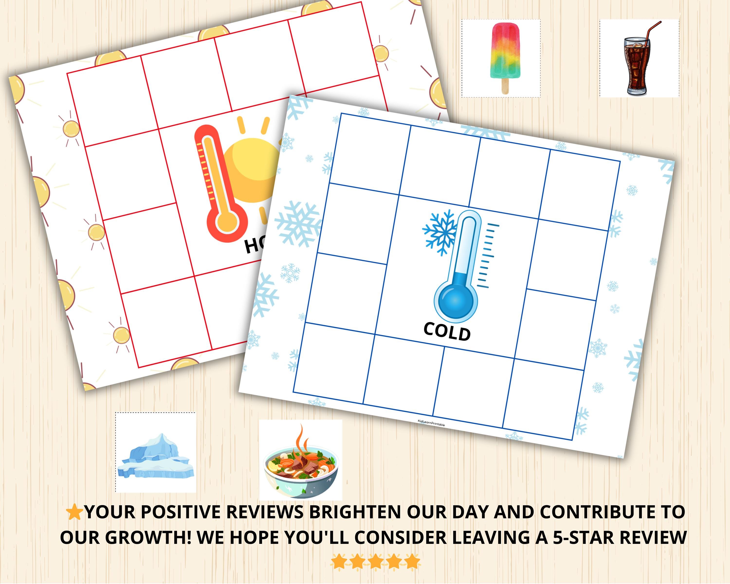 Hot and Cold Sorting,hot and Cold Activity Pack for Kids,preschool ...