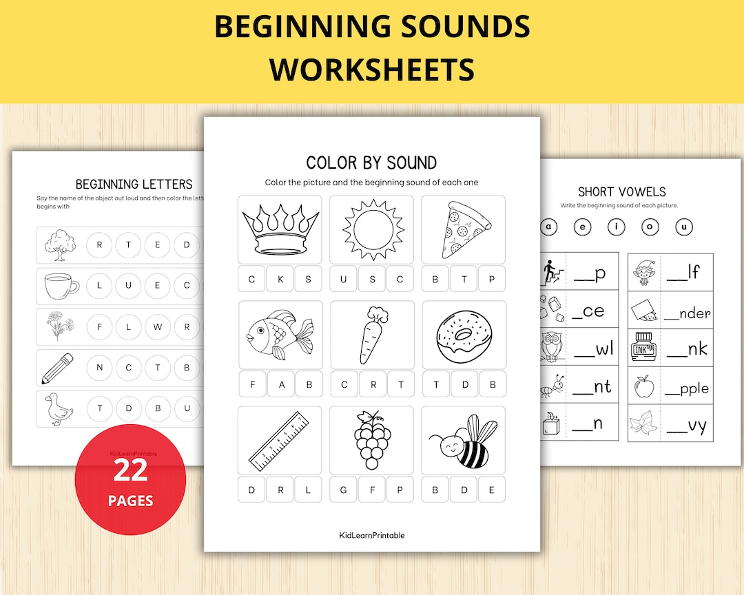 Beginning Sound Worksheet, Initial Sound, Phonics Printable ...