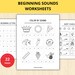 Beginning Sound Worksheet, Initial Sound, Phonics Printable ...