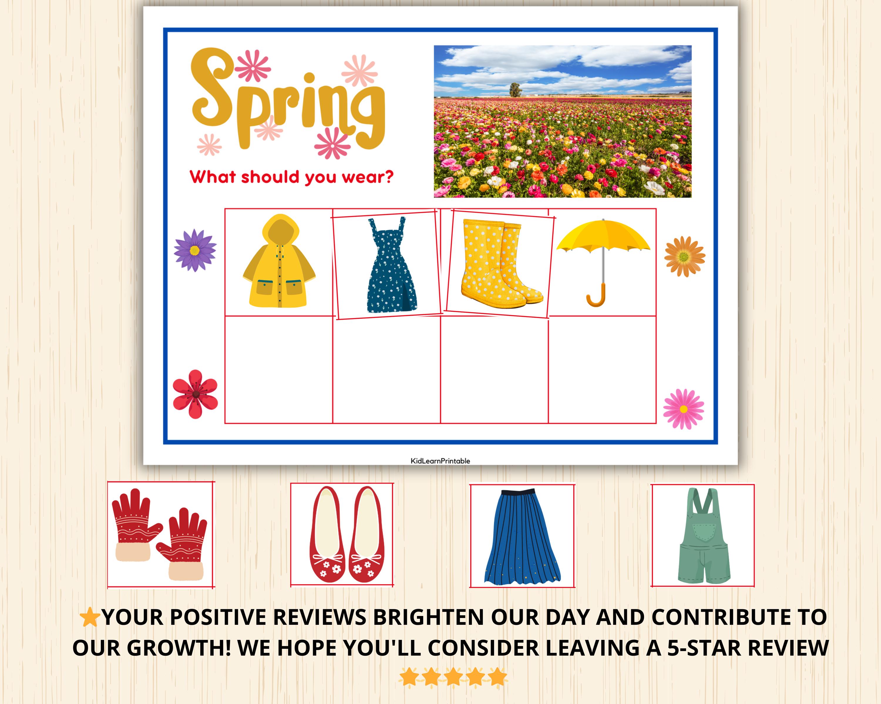 Clothes Sorting Activity,season Wear Activities,weather Dress up Game ...