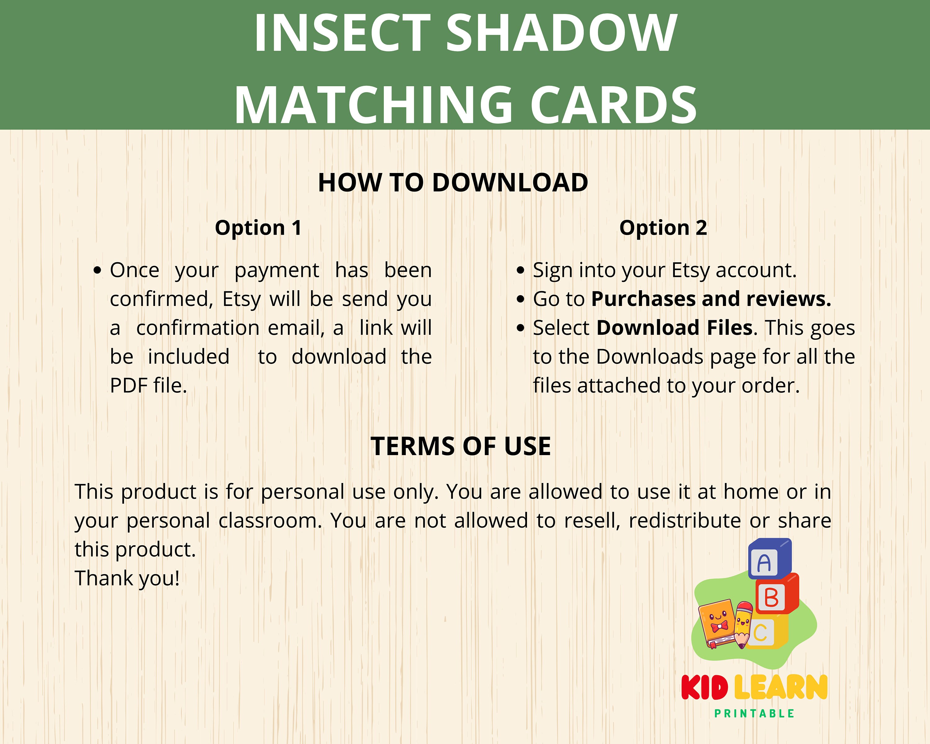 Insect Shadow Matching Cards,bug Shadow Matching, Preschool Insects ...