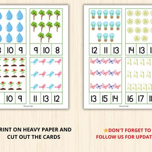 Earth Day Count and Clip Cards,numbers 1-20,counting Cards, Earth Day ...