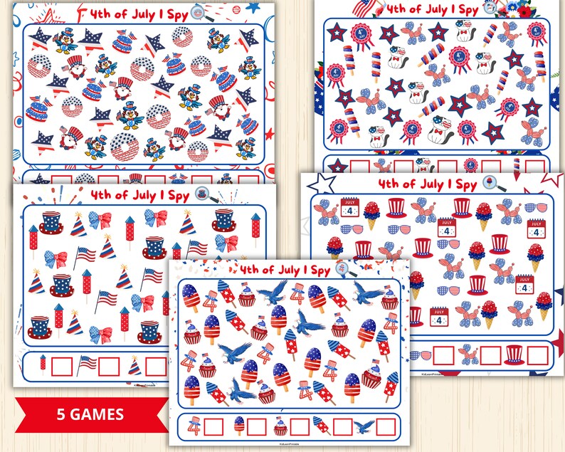 4th of July Bundle,preschool Activities,patterns Activity,shadow ...