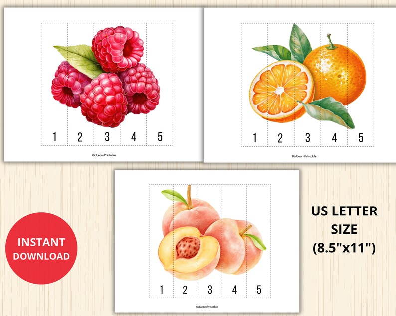 Fruits Puzzle Number Sequence,toddler Puzzle Pairs,fruit Matching ...