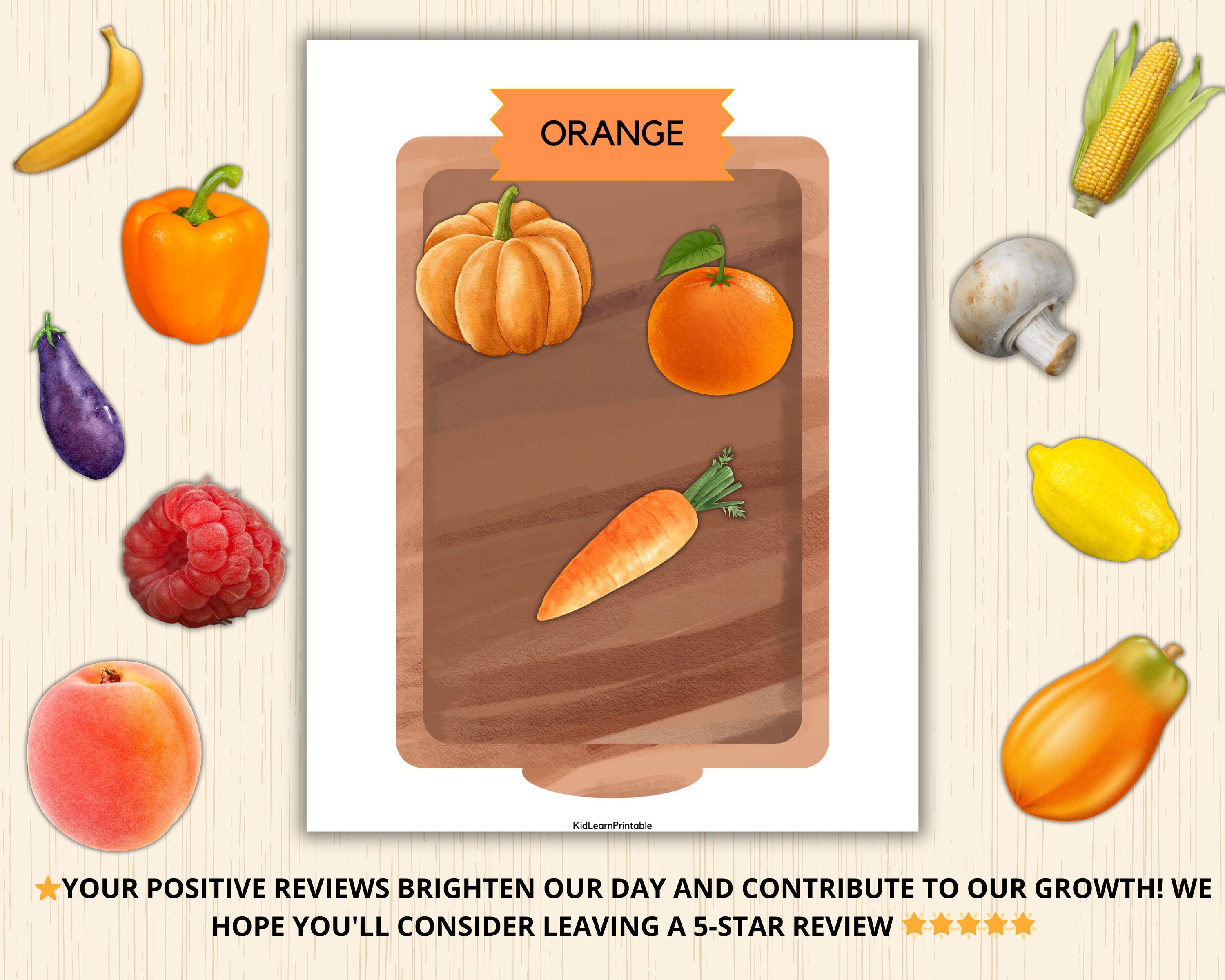 Fruits and Vegetables Sorting Activity,color Matching Game,fruits and ...