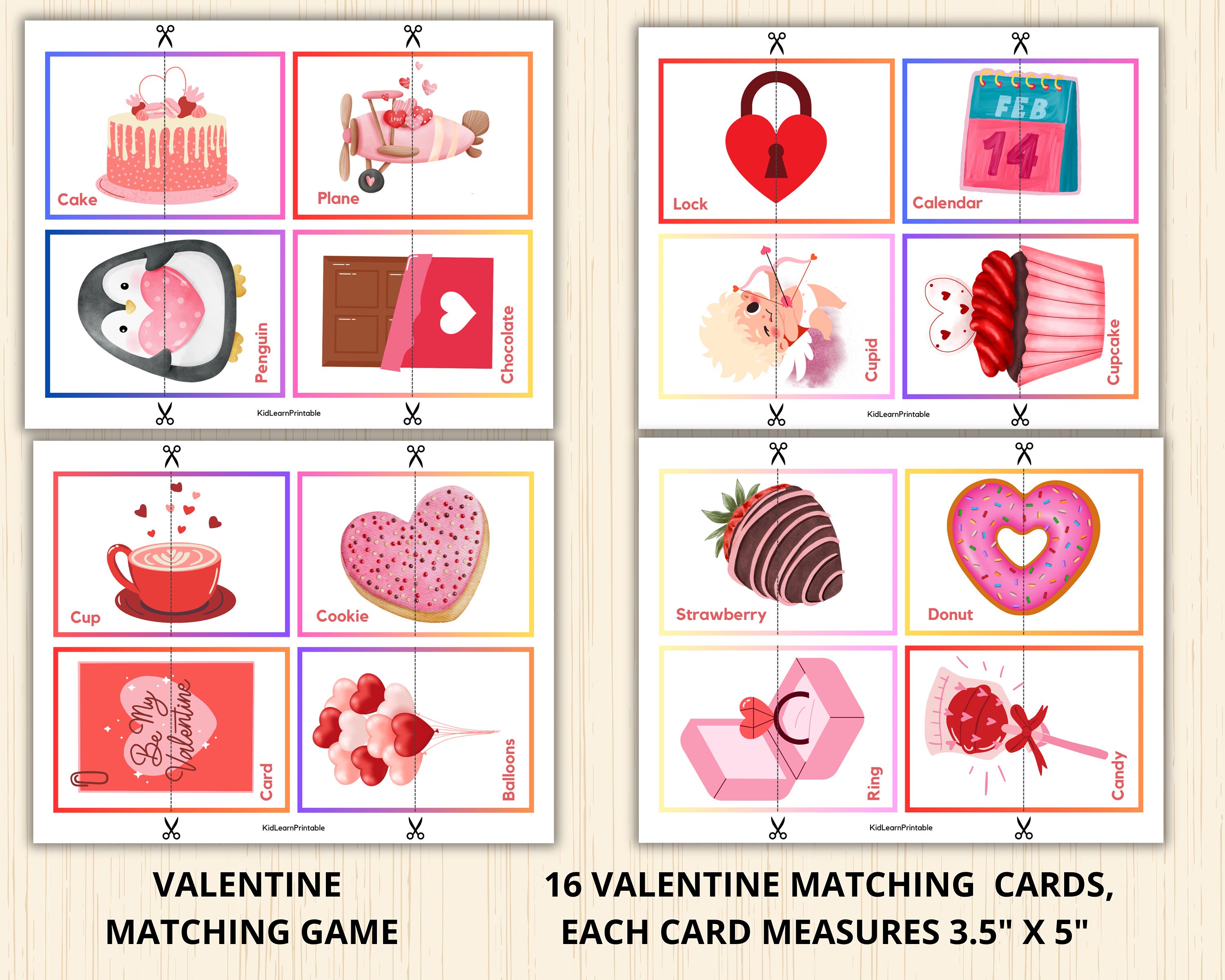 Valentine's Day Bundle, Preschool Busy Book, Preschool Game,valentine ...