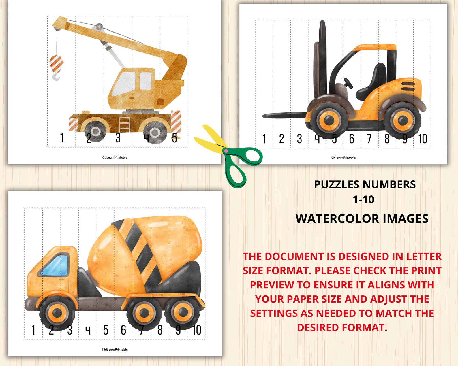 Construction Vehicles Puzzles,vehicles Number Sequence Puzzle,vehicles ...