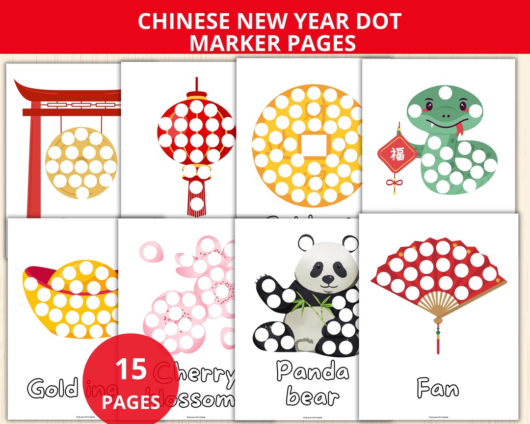Chinese New Year Dot Marker,lunar New Year Do a Dot Paint,cny Do a Dot ...
