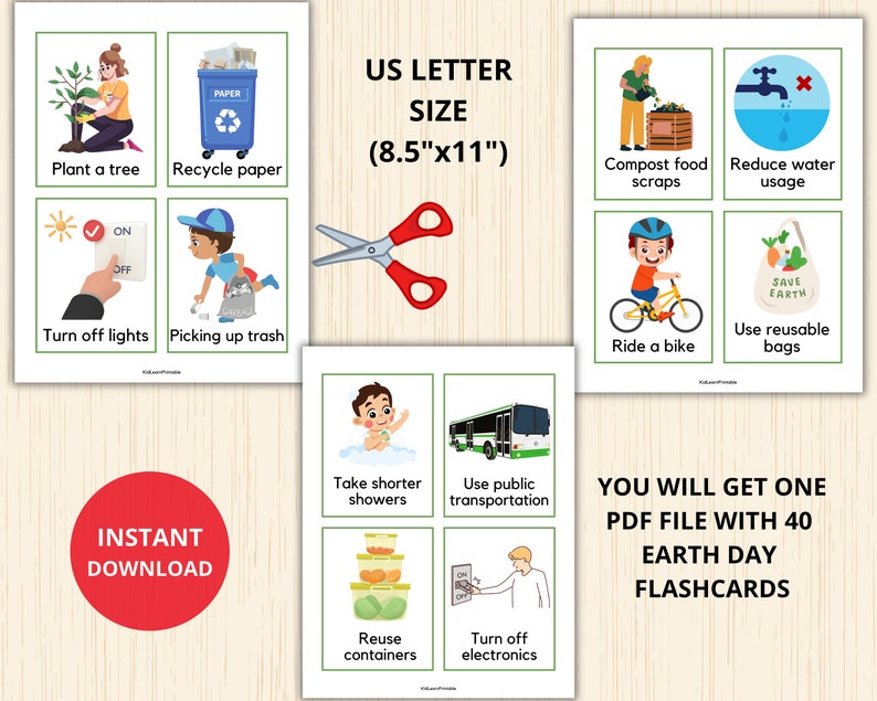 Earth Day Matching Game,earth Day Puzzles,matching Activity,environment ...