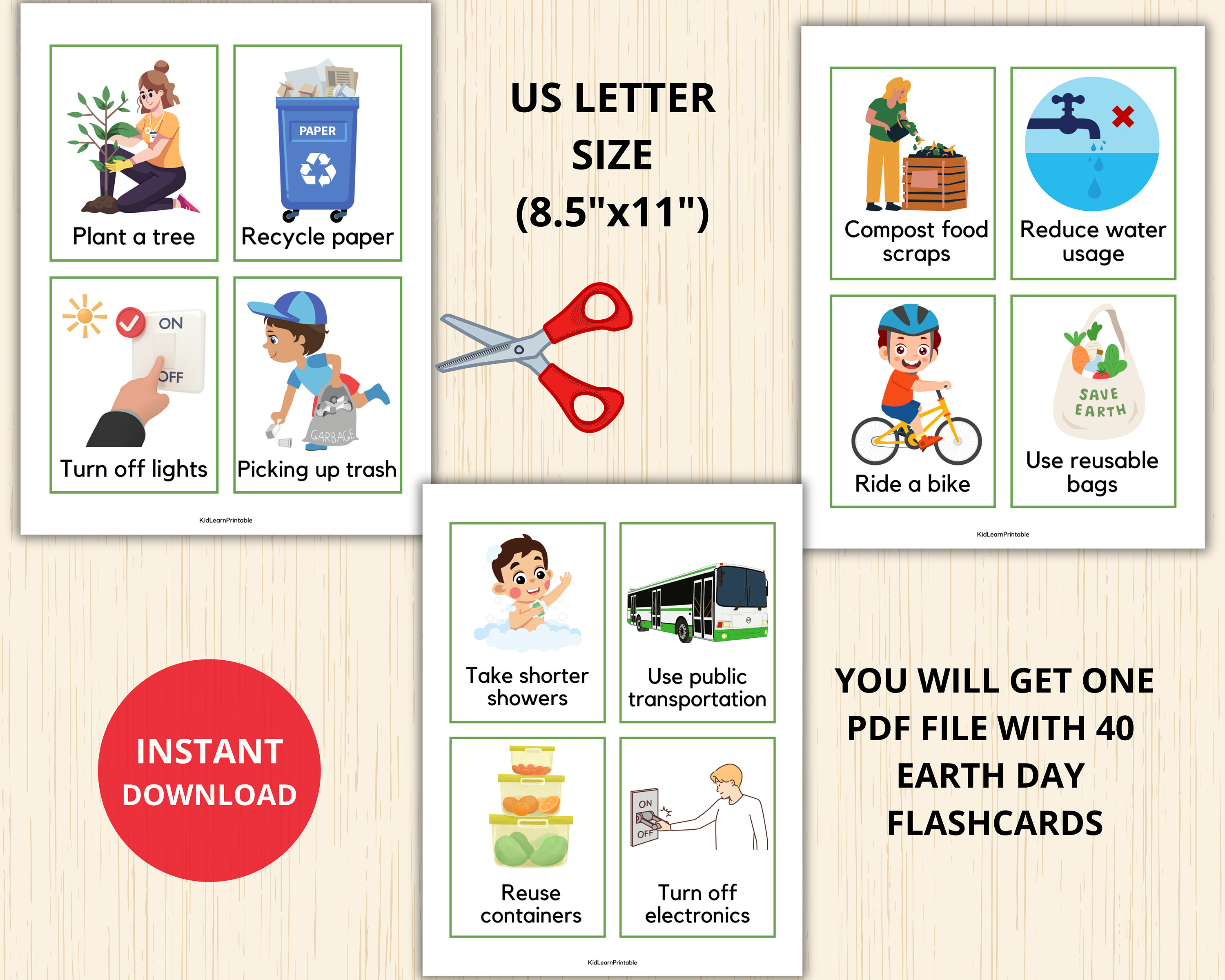 Earth Day Matching Game,earth Day Puzzles,matching Activity,environment ...