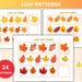 Leaf Patterns,leaves Montessori,pattern Worksheets,homeschool Learning ...