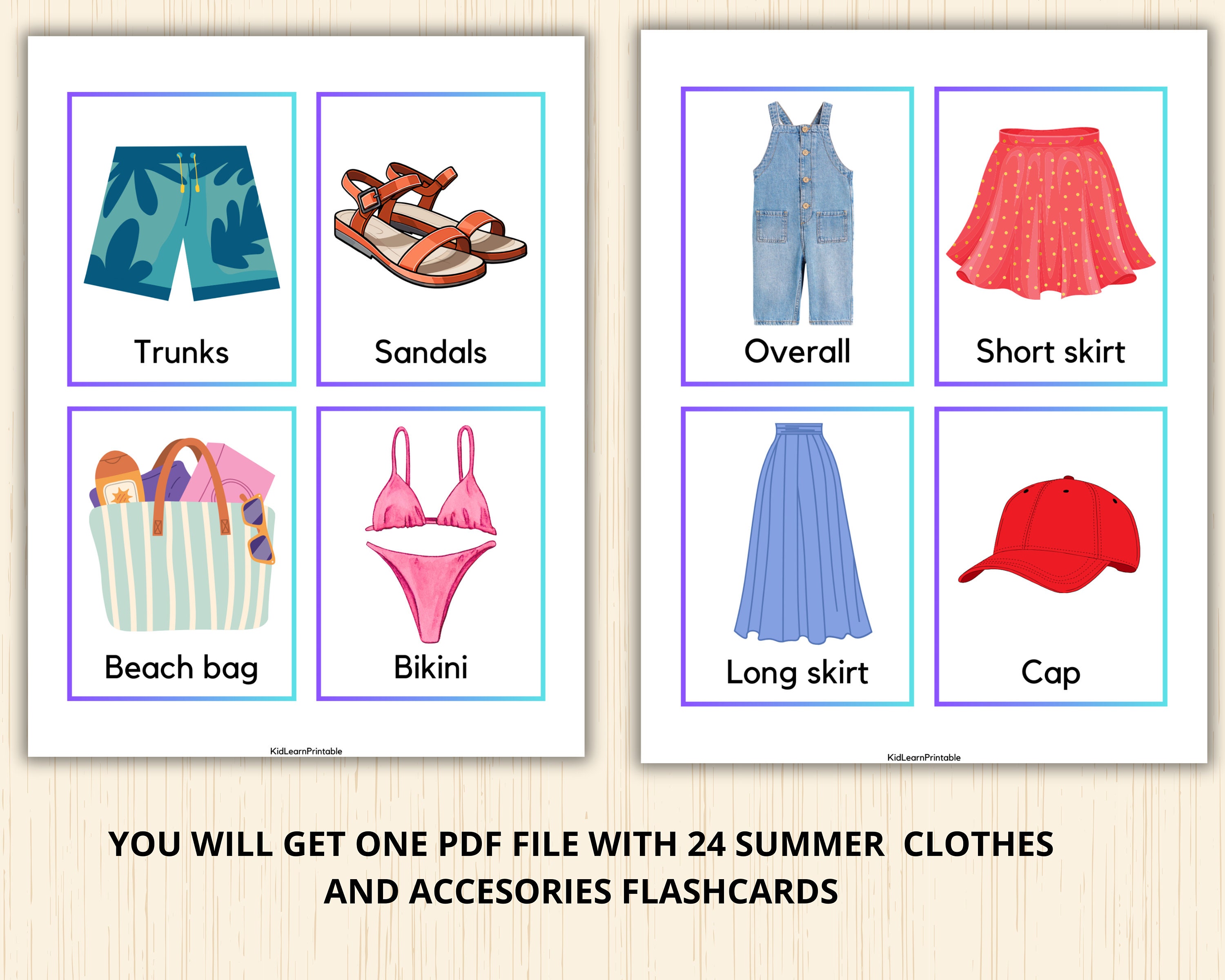 Clothes Vocabulary,clothes Montessori Flashcards,nomenclature Cards for ...