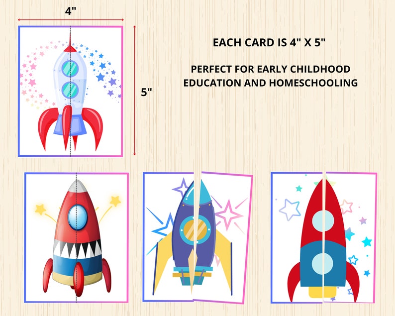 Space Matching Game,rockets Matching Activity,solar System Game, Space ...