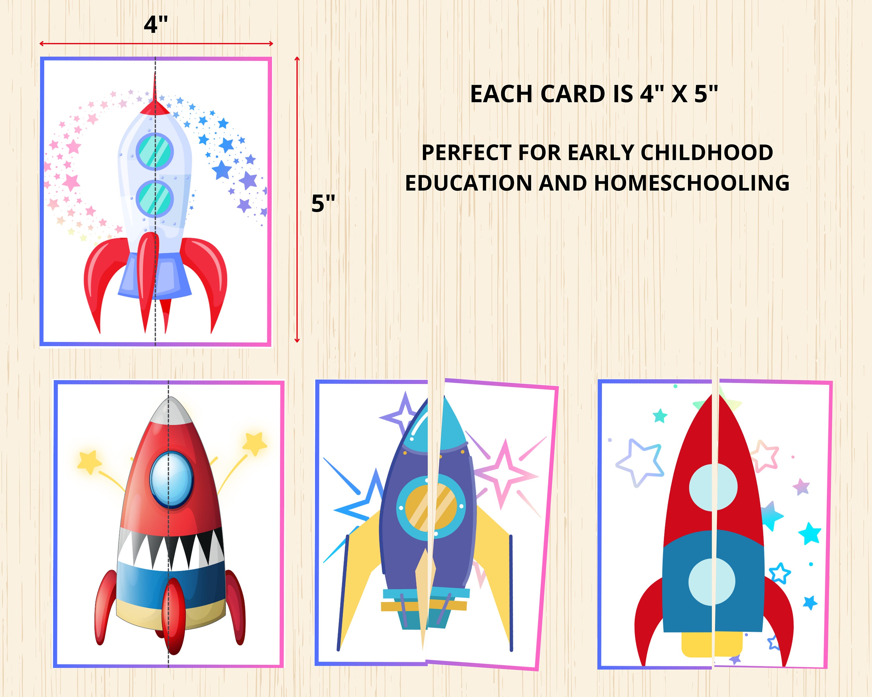 Space Matching Game,rockets Matching Activity,solar System Game, Space ...
