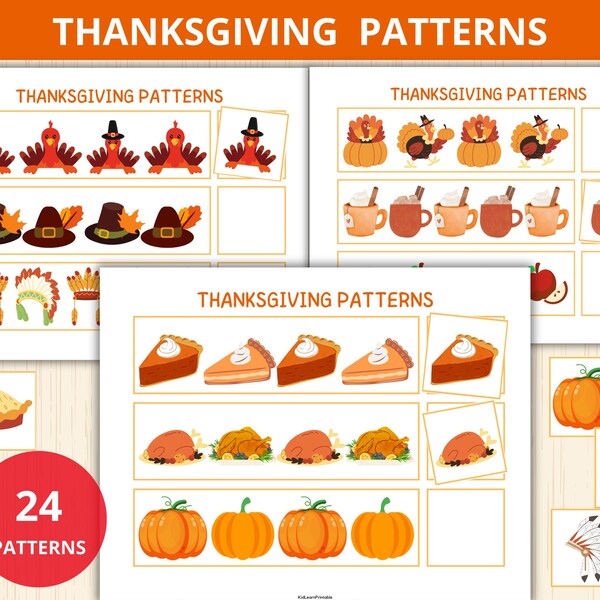 Thanksgiving Pattern - Etsy