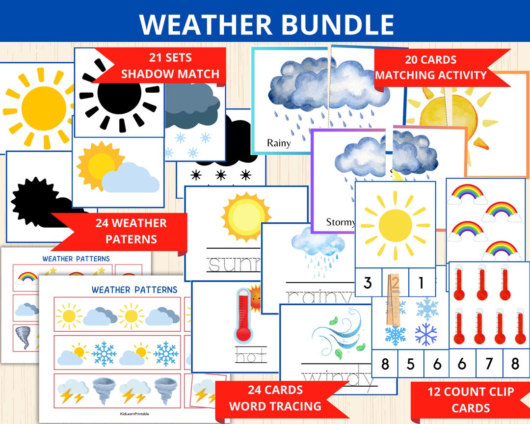 Weather Bundle,weather Busy Book,weather Unit Study,weather Preschool ...