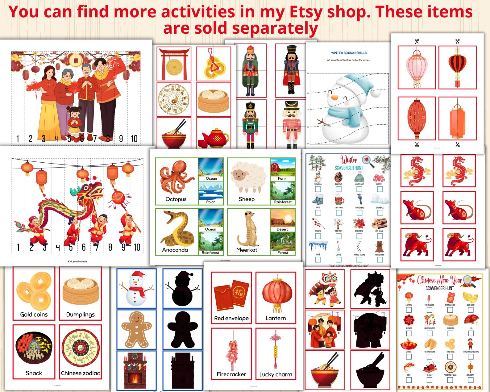 Chinese New Year Memory Game,lunar New Year Matching Activity,memory ...