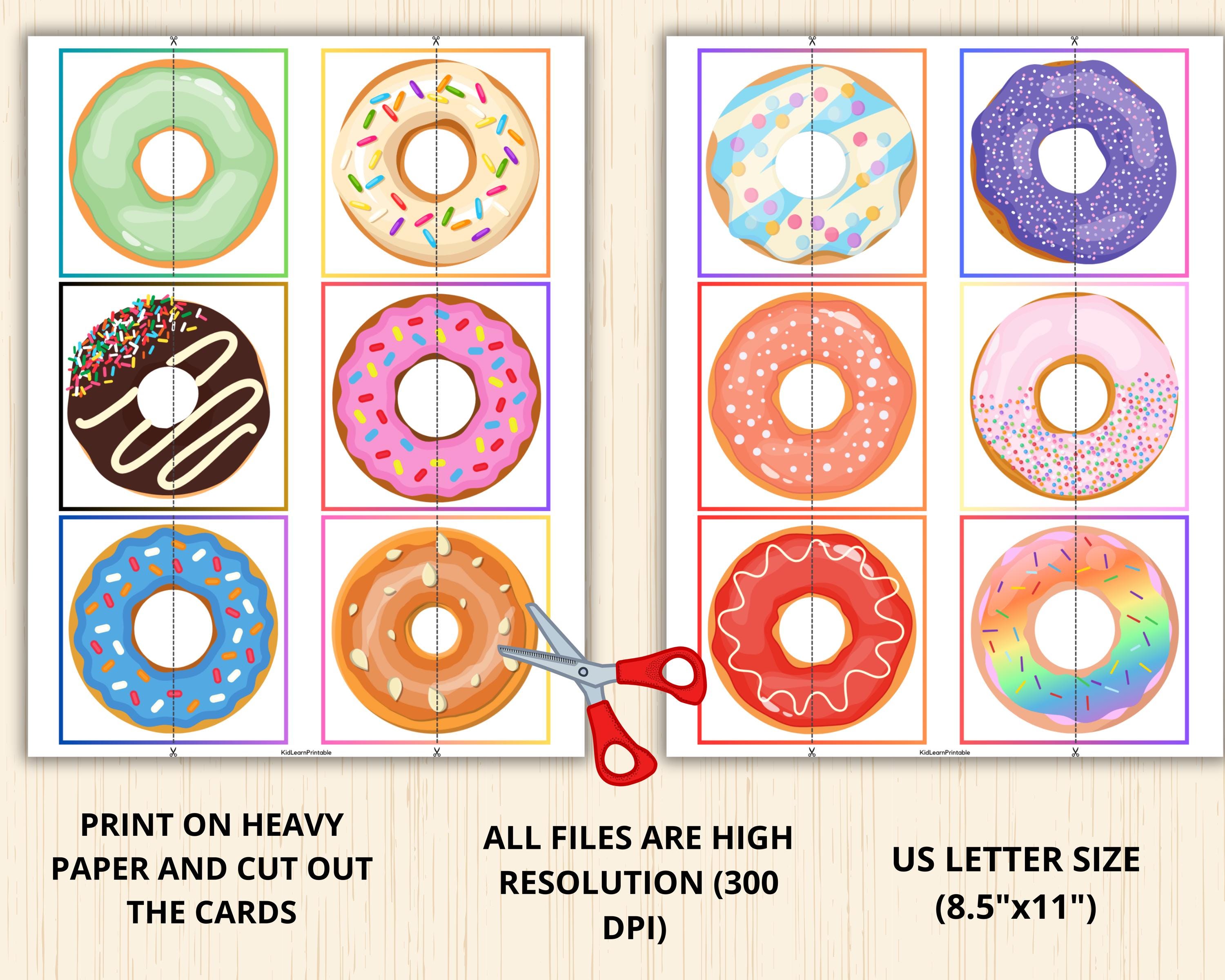 Donut Matching Game,donut Symmetry Puzzles,match the Donut,match Halves ...