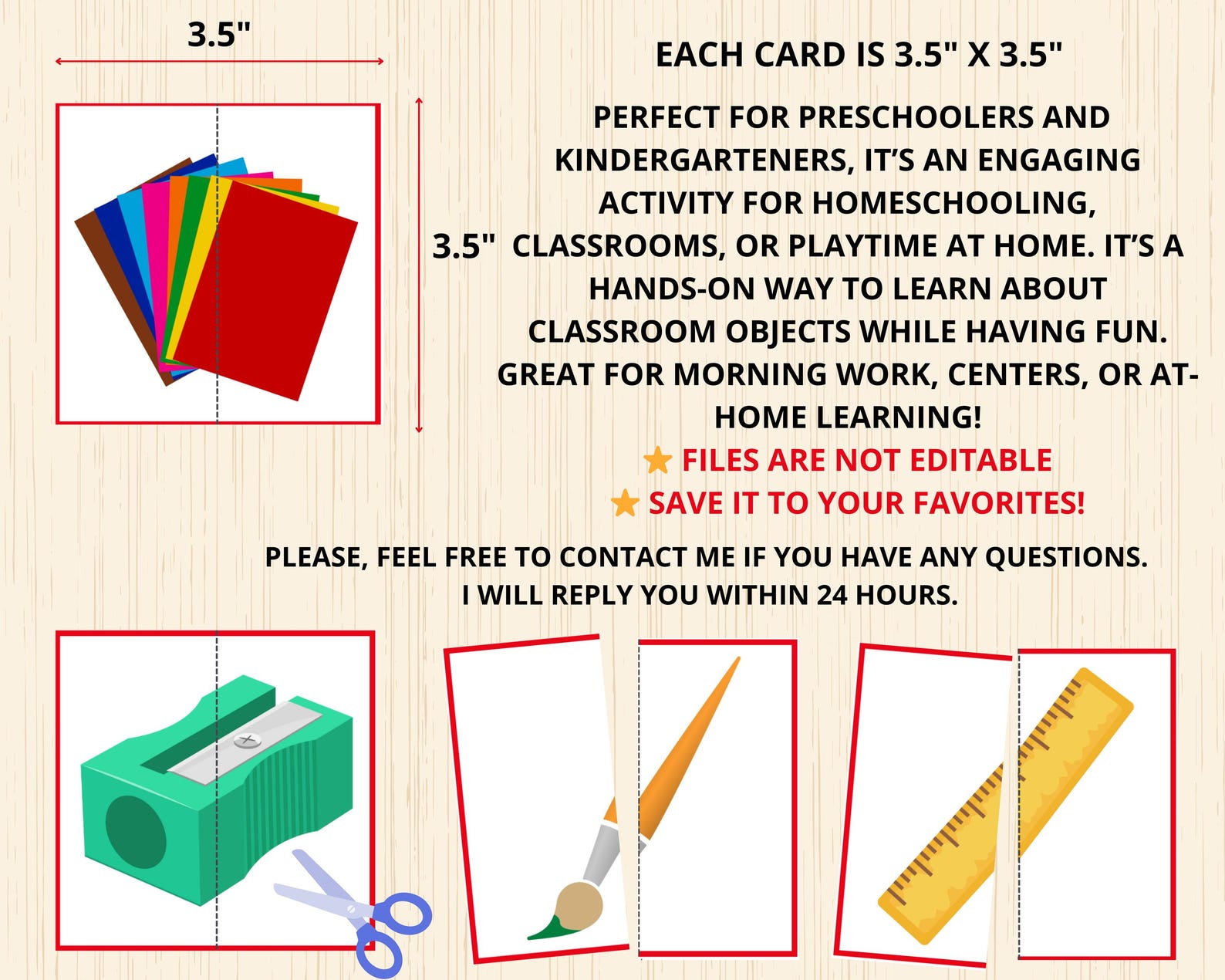 School Supplies Matching Game,back to School Game,school Items Matching ...