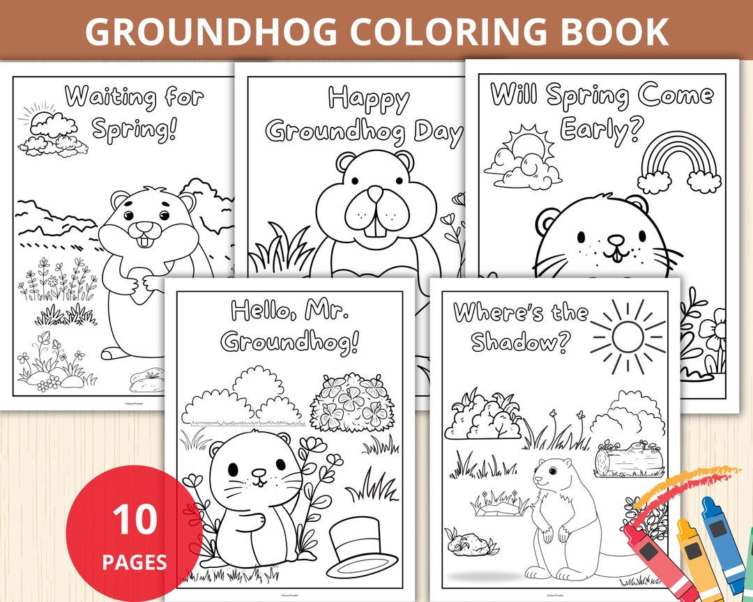 Groundhog Day Coloring Pages,groundhog Coloring Workesheets,groundhog ...