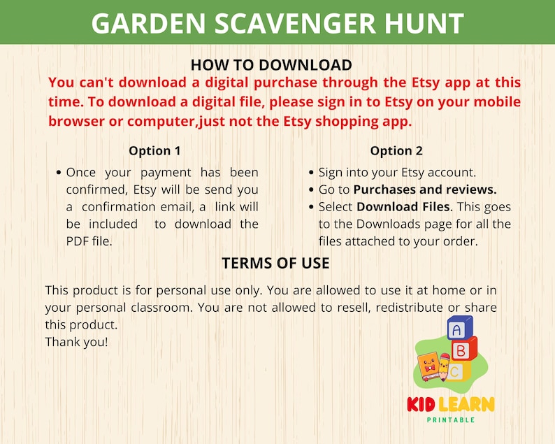 Gardening Scavenger Hunt,garden Treasure Hunt,backyard Scavenger Hunt ...