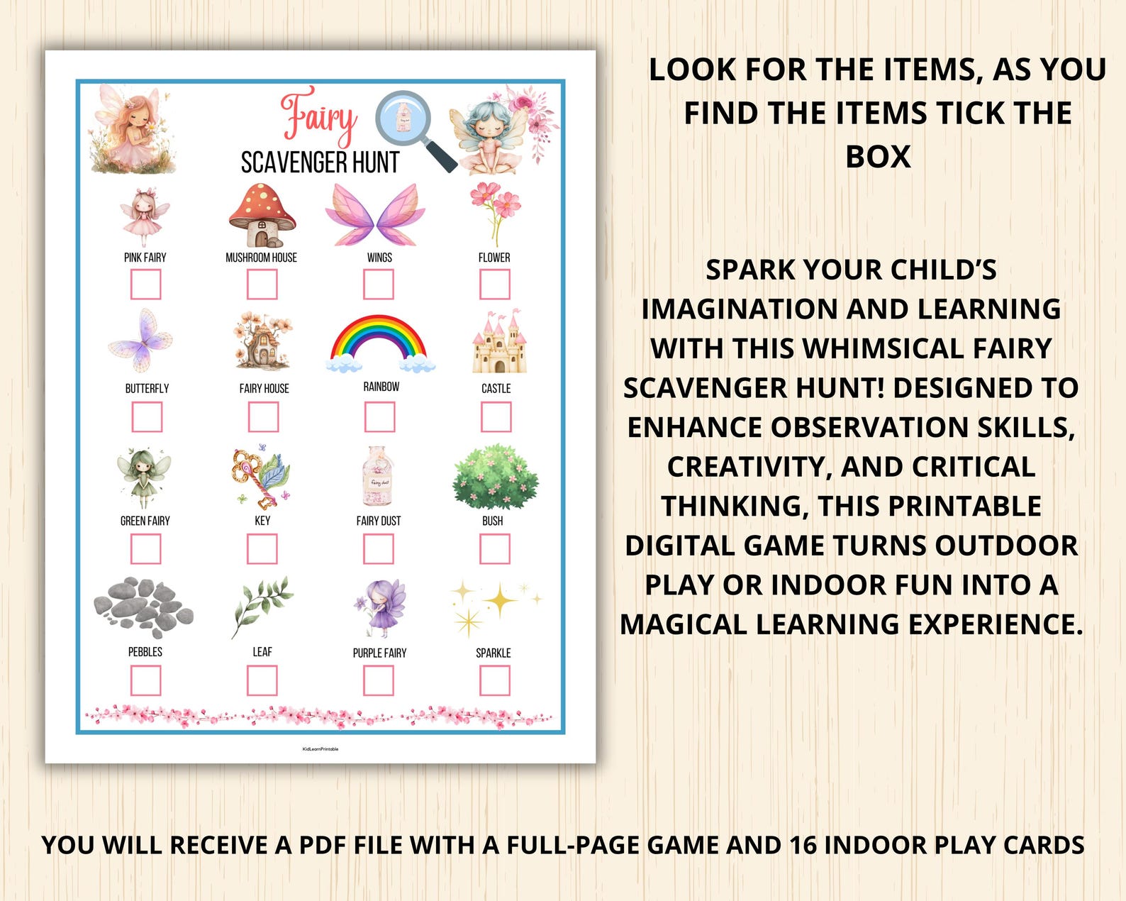 Fairy Scavenger Hunt,fairy Garden Party Games,fairy Birthday Party ...