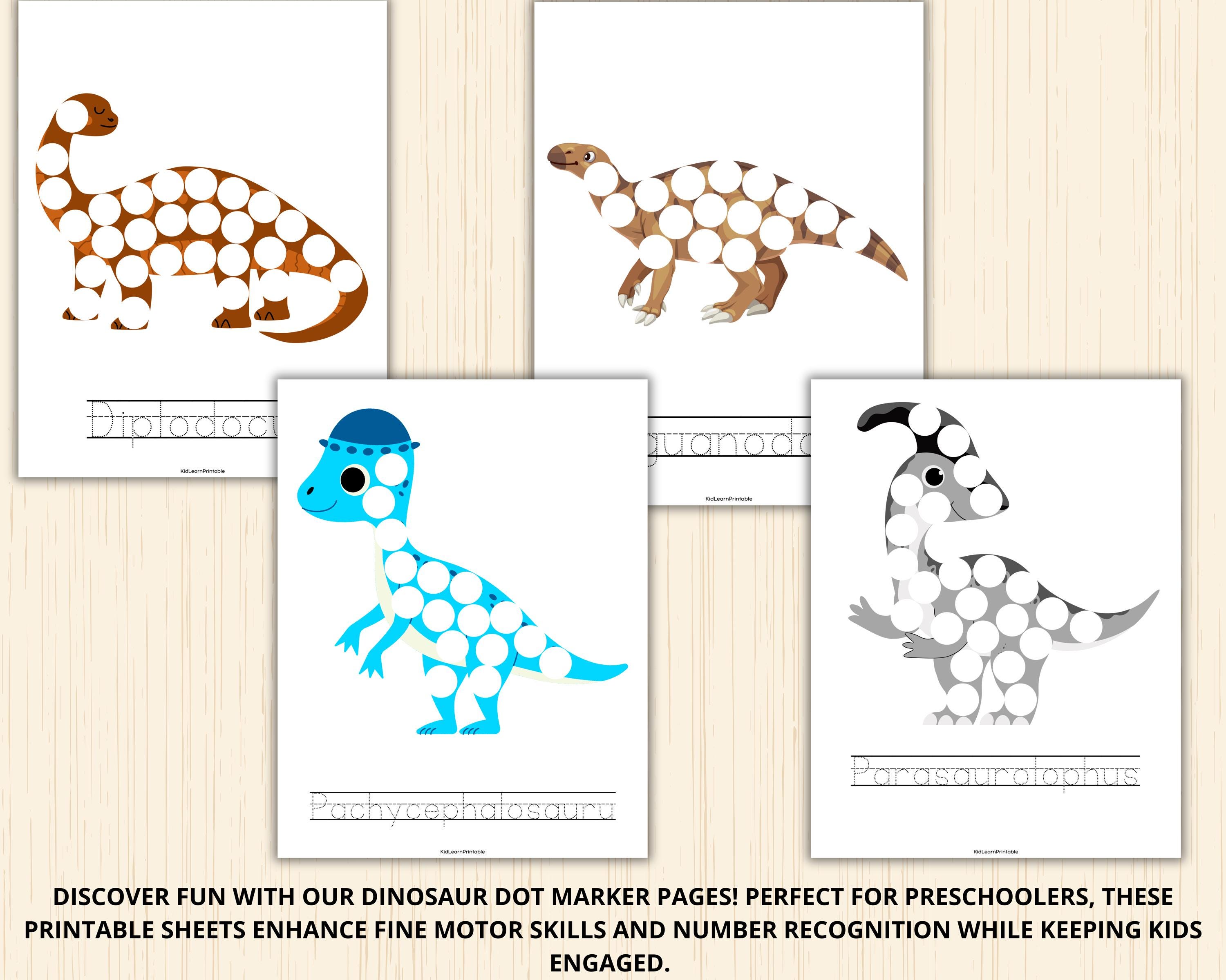 Dinosaur Dot Marker,dinosaur Do a Dot Paintings,dot Marker Worksheets ...