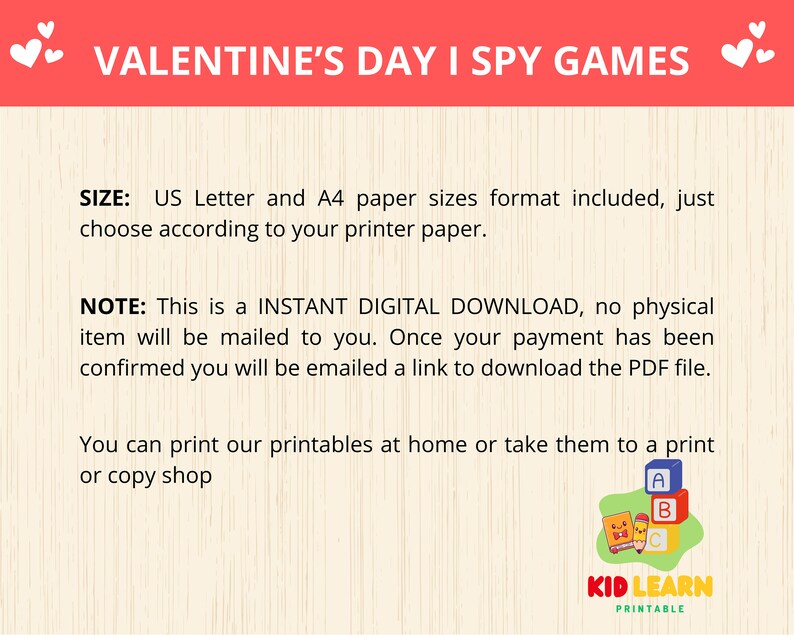 Valentine's Day I Spy,printable Family Games,preschool Valentines,math ...
