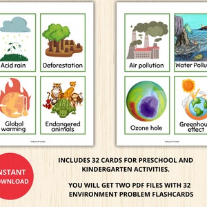 Environment Day Flashcards,earth Day Activity for Kids,earth Day ...