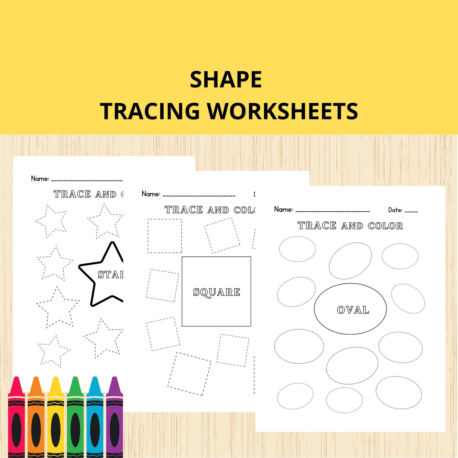 Preschool Shapes Tracing,base Shape,learning Shape for Kids ...