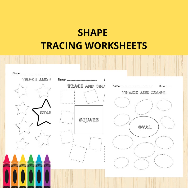 Preschool Shapes Tracing,base Shape,learning Shape for Kids ...
