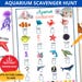 Ocean Scavenger Hunt,under the Sea Scavenger Hunt,aquarium Trasure Hunt ...