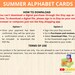 Summer Alphabet Cards,summer Flashcards,summer Montessori,educational ...