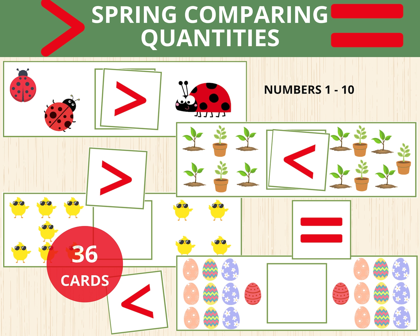 Spring Preschool,spring Math,comparing Quantities,comparing Numbers ...
