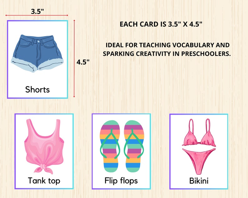 Clothes Vocabulary,clothes Montessori Flashcards,nomenclature Cards for ...