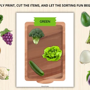 Fruits and Vegetables Sorting Activity,color Matching Game,fruits and ...