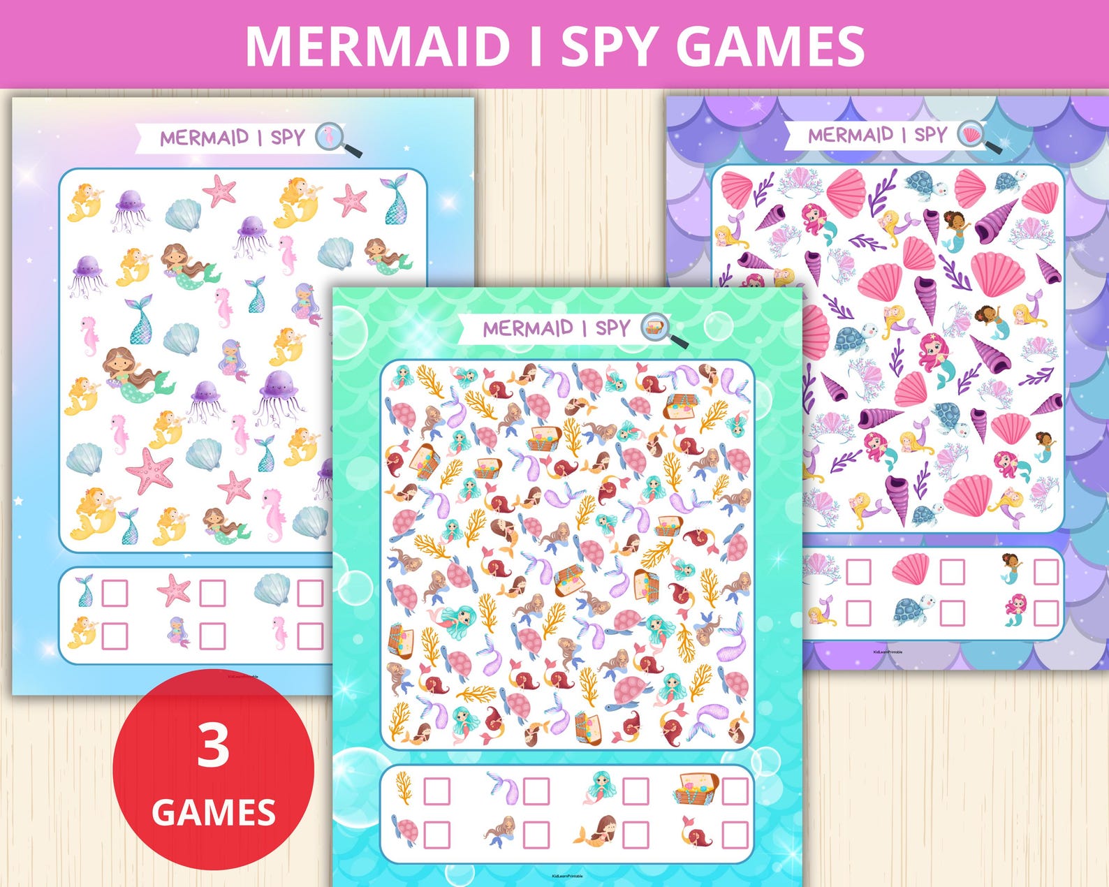 Mermaids I Spy Game,ocean I Spy,look & Find,mermaid Activity for Kids ...