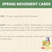 Spring Movement Cards, Kids Action Flashcards, Action Cards,montessori ...