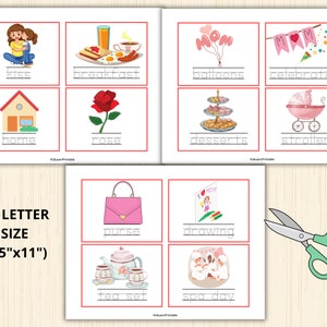 Mother's Day Word Tracing Cards,tracing Cards,mothers Day,mom's Day ...