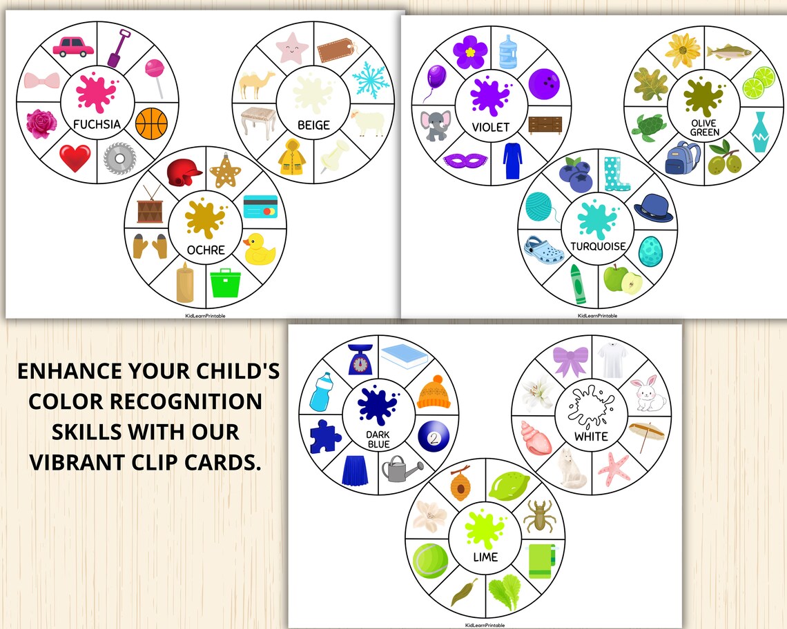 Color Clip Cards,color Vocabulary,color Recognition,color Matching ...