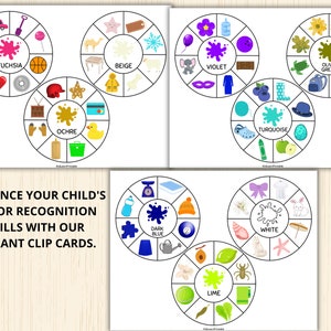 Color Clip Cards,color Vocabulary,color Recognition,color Matching ...