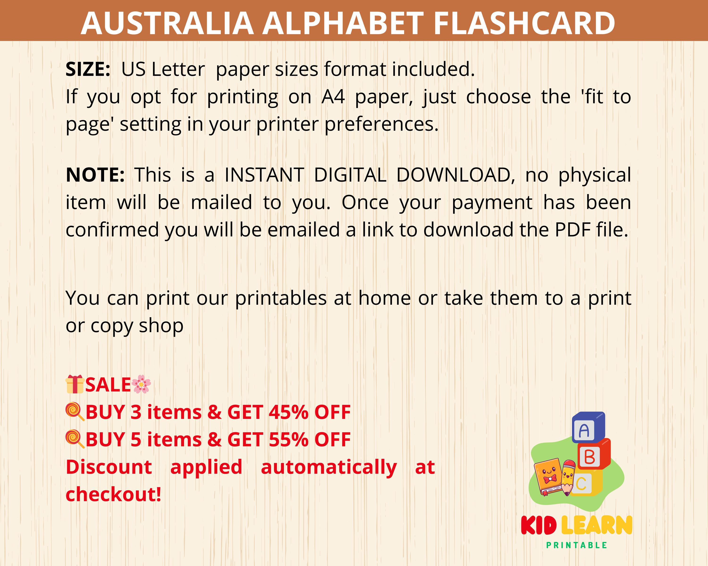 Australian Animals Alphabet,australian Alphabet Posters,abc Alphabet ...