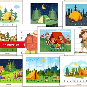 Camping Bundle,preschool Activity,patterns Activity,shadow Matching ...