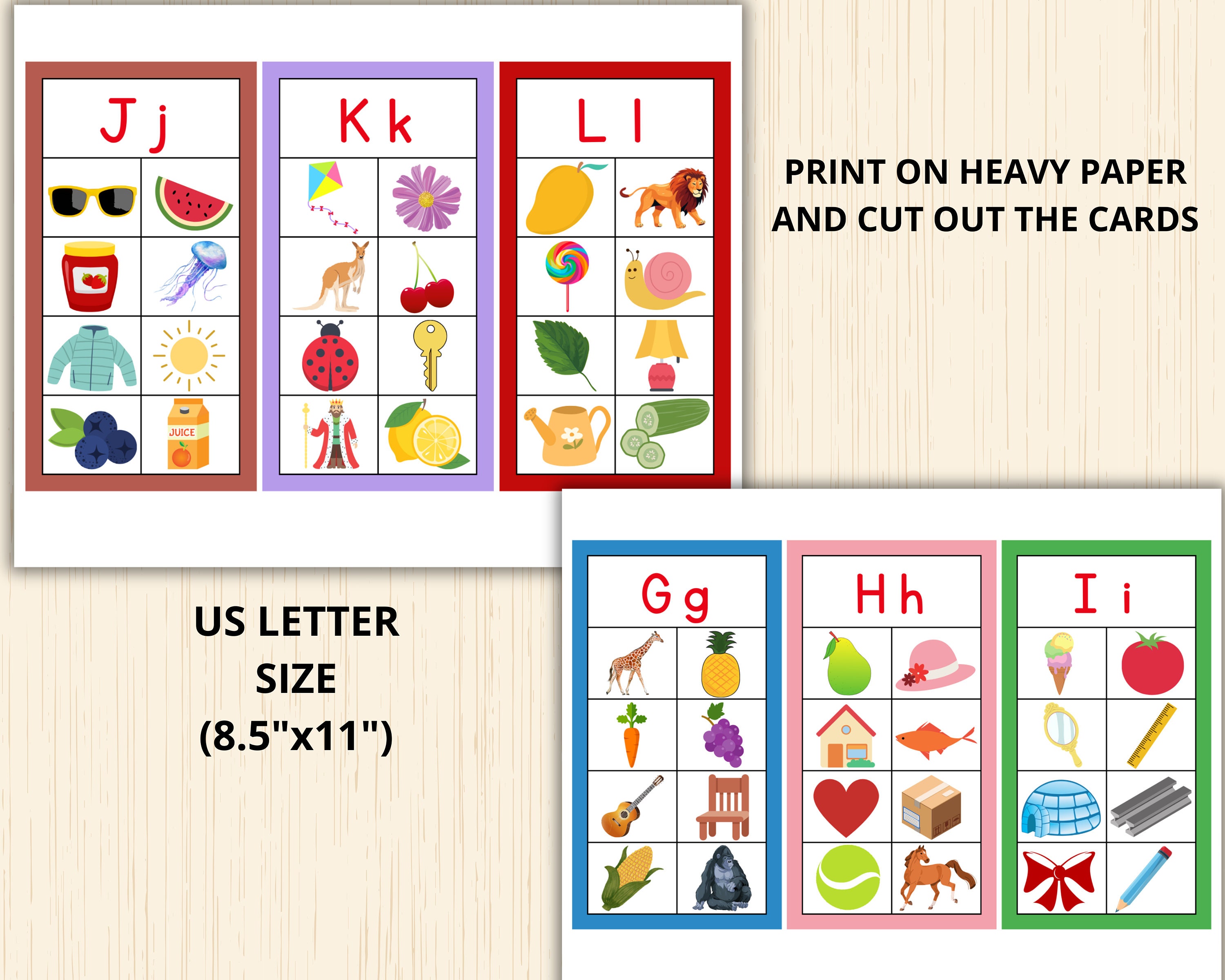 Alphabet Clip Cards,montessori Alphabet Cards,phonics Printable ...