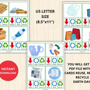 Earth Day Clip Card,earth Day Recycle Sort,earth Day, Waste Sorting ...