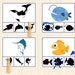 Ocean Animals Shadow Clip Cards,silhouette Matching,summer Matching ...