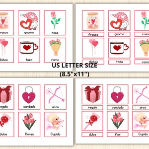 Montessori 3 Part Valentine's Day Cards, Flashcards, Montessori ...