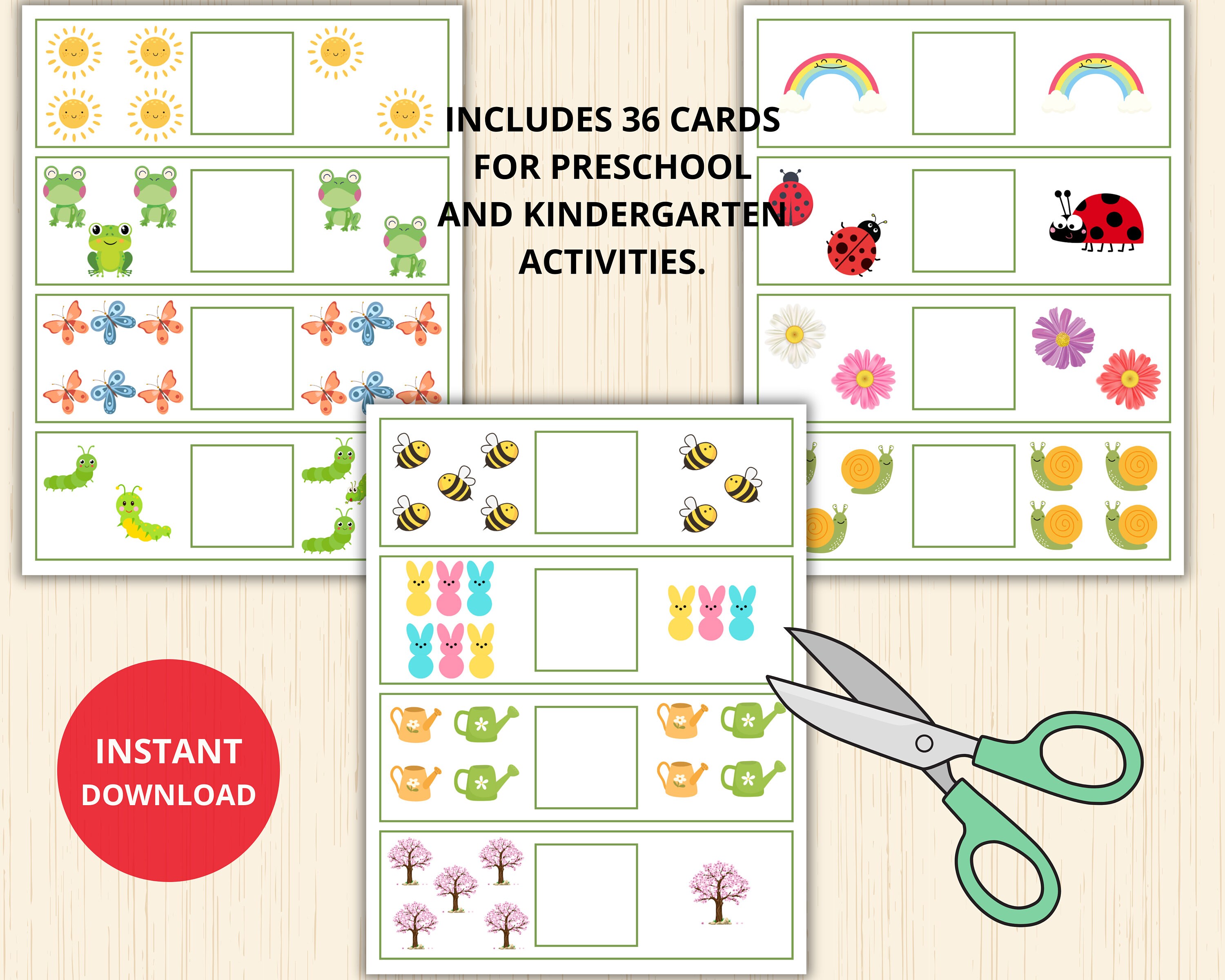 Spring Preschool,spring Math,comparing Quantities,comparing Numbers ...