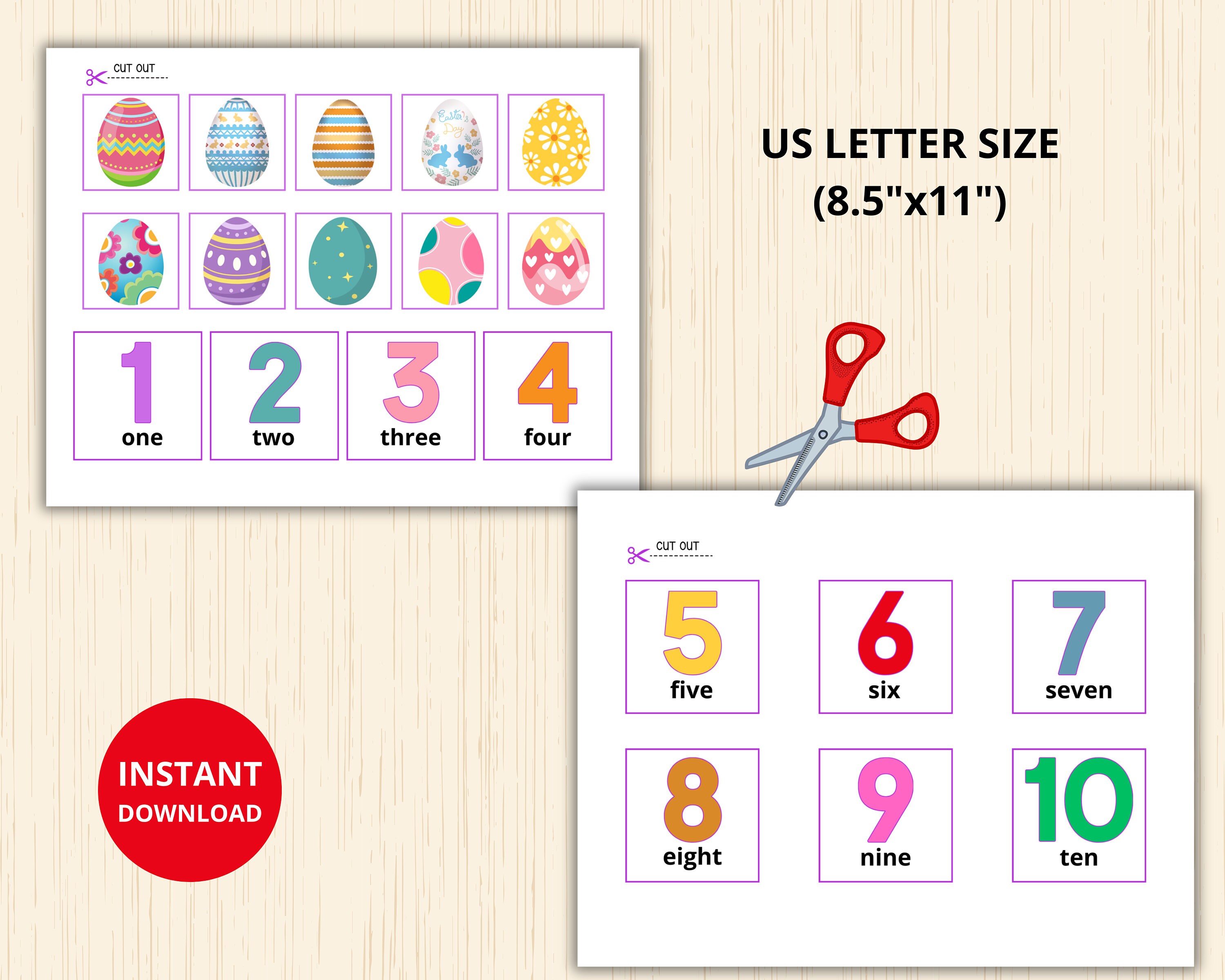 Easter Counting Activity, Numbers 1-10, Count Activities, Kindergarten ...