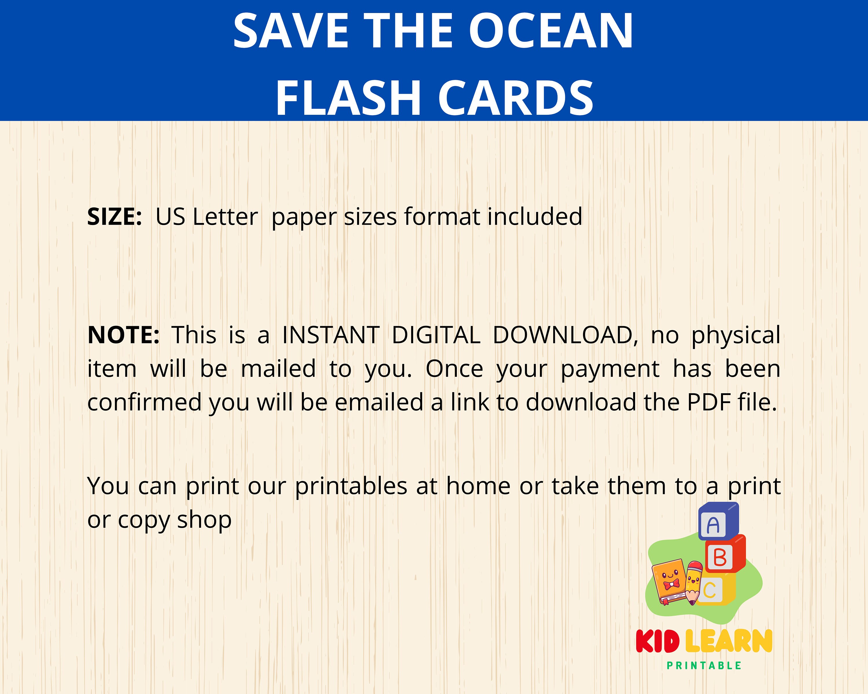 Sea Animals Flashcards,ocean Animals Flash Cards,save the Ocean,sealife ...